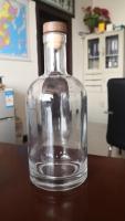 China Electroplating Custom Design Engraved Glass Bottle for Vodka/Brandy/Whiskey 500ml 700ml for sale