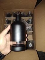 China Electroplating Custom Design Engraved Glass Bottle for Vodka/Brandy/Whiskey 500ml 700ml for sale