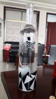 China Engraving/Frost/Decal/Spray Glass Bottle 750ml/1000ml for Vodka Whisky Brandy Rum Gin for sale