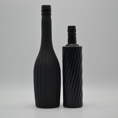 China 375ml 750ml Customized Frosted Glass Wine Bottle with T/T Payment and More Features for sale