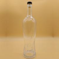 China Decal Logo Customized 350ml 500ml 700ml 750ml 1000ml Glass Bottle for Rum Vodka Whisky Gin for sale