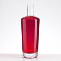 China Decal Logo Customized 350ml 500ml 700ml 750ml 1000ml Glass Bottle for Rum Vodka Whisky Gin for sale