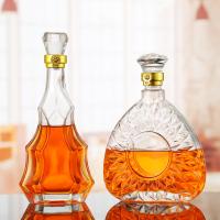 China 750ml White Glass Material Unique Shape Cherry Wine Glass Bottle for Liquor in Europe for sale