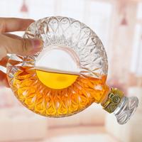 China 750ml White Glass Material Unique Shape Cherry Wine Glass Bottle for Liquor in Europe for sale