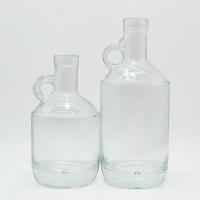 China 500ml California Wine Spirit Storage Glass Bottle with Cork Sealing and Ear Handle for sale