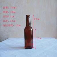 China 330ml 500ml Primary Color Bottle Crown Cap Amber Liquor Beer Glass Bottle for Direct for sale