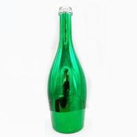 China Empty Glass Bottle for Wine 1 Liter Customized Electroplate Color Glass Liquor Bottles for sale