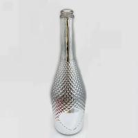 China Empty Glass Bottle for Wine 1 Liter Customized Electroplate Color Glass Liquor Bottles for sale