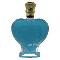 China Crystal White Glass Bottle for Beverage Fancy Design 500ml 750ml Vodka Whiskey Brandy for sale