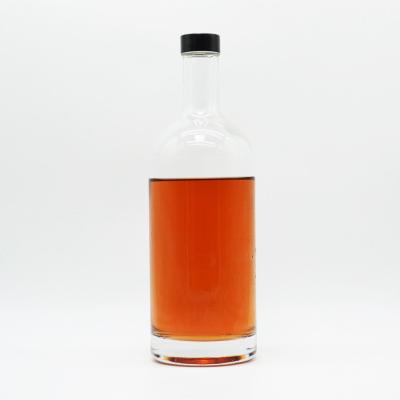 China Empty frosted design GUALA cork vodka liquor glass bottle 375ml 750ml 1 litre 1750ml for sale