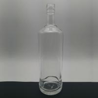 China Empty frosted design GUALA cork vodka liquor glass bottle 375ml 750ml 1 litre 1750ml for sale