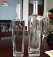 China 700ml 750ml Super Flint French Square Glass Bottle for Alcohol SGS Certified Standard for sale