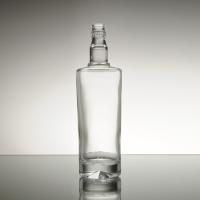 China Super Flint Glass Material 500ml 700ml 750ml Empty Rum Clear Liquor Bottle for Beverage for sale