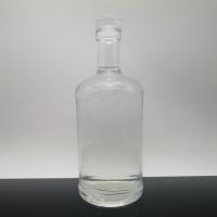 China 375ml 200ml 100ml Bottle Glass Gin Whisky Wine Vodka Spirit Glass Bottle with Cork for sale