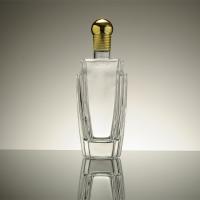 China Frost Surface Handling French Square Glass Bottle with 700ml 500ml / 250ml Capacity for sale
