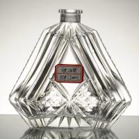 China 500ml Frost Surface Handling Butterfly Shape Whiskey Glass Bottle for Vodka Packaging for sale
