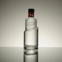 China 500ml Frost Surface Handling Butterfly Shape Whiskey Glass Bottle for Vodka Packaging for sale