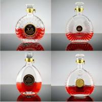 China 750ml Guitar Shaped Glass Bottles for Brandy Vodeka Wine Painted Color and Durable for sale