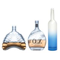 China ISO14001 Certified Super Flint Glass Bottles for XO/Brandy/Whiskey/Vodka Manufacture for sale