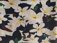 China 82% Rayon 18% Nylon Slubbed Cross Grain Printed Fabric 145cm Width for Apparel for sale