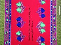 China 100% Acrylic Niagara Printed Fabric 112cm Width Silky Cross Grain for Sarongs and Summer Skirts for sale
