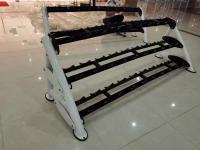 China 15 Pairs Fitness Dumbbell 3 Tier Dumbbell Rack 2490*690*760MM for sale