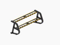 China Steel Tube 3 Tier Fitness Dumbbell Rack For Gym Loading 200kgs for sale