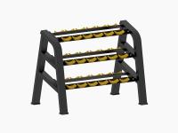 China Commercial Steel Tube Barbell Weight Rack Stand 74*246*81cm for sale
