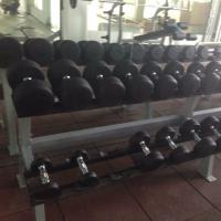 China 200KG Fitness Dumbbell Rubber Dumbbell Set Integrated Gym Trainer for sale