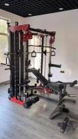 China Home Gym Fitness Exercise Equipment Rack Integrated Trainer Functional Smith Squat Rack for sale