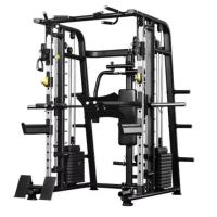 China Powder Coating Gym Fitness Equipment Multi Functional Smith Weight Stack Trainer for sale