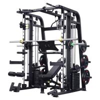 China Powder Coating Gym Fitness Equipment Multi Functional Smith Weight Stack Trainer for sale