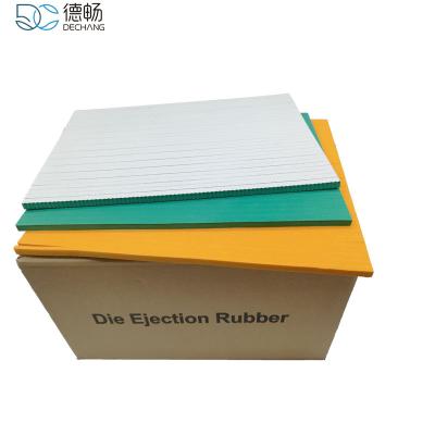 China 40 Degree Die Ejection Rubber Sponge Foam Adhesive Green Color for sale