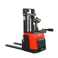 China CDD15P-Li Stand-On Pallet Stacker With Standard Mast for sale