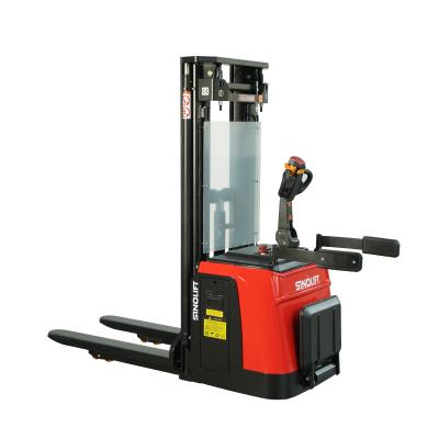 China CDD16P-Li / CDD20P-Li Stand-On Pallet Stacker With Wide-View Mast for sale