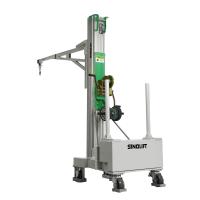 China BS01 Balanced Counterweight Manual Hand Winch Crane 150kg, Mobile Floor Crane with Counterweight & Swivel Hook, for Warehouse Workshop Construction for sale