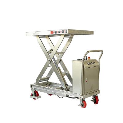 China ETF50BS Stainless Steel Electric Scissor Lift Cart | Single & Double Options for sale