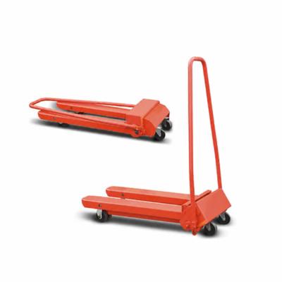 China MX Hand Mechanical truck lifter Foldable Hydraulic Pallet Truck Lifting Height 145mm Loading Capacity 300kg for sale