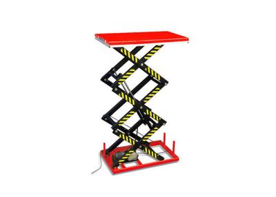 China HT1000 Heavy Duty Design Electric Scissor Lift Table Loading Capacity 1 Ton- 4 Ton Lift Height 3200mm for sale
