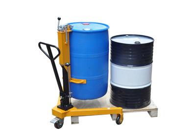 China DT300A Hydraulic Manual Oil Drum Hand Cart with Self-grabbing and Locking Drum Lifter Capacity 350Kg for sale
