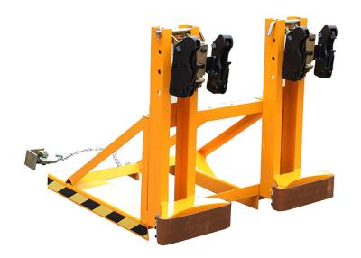 China DG1000D Forklift Mounted Rubber-belt Drum Grabbers Double Eagle-Grip Automatic Clamping Load Capacity 500KgX2 for sale