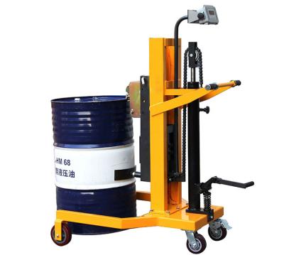 China 450kg Hydraulic 55 Gallon Steel Oil Barrel Drum Truck Dolly Lifter for sale