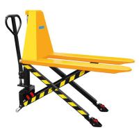 China Welded 1000kg Manual Scissor Hand Pallet Truck Powder Coated Finish for sale