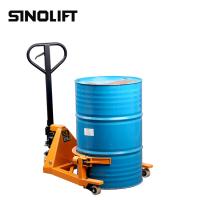 China Sinolift HJ365 hand hydraulic 55 gallon oil drum pallet truck for sale