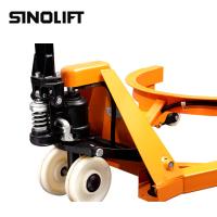 China Sinolift HJ365 hand hydraulic 55 gallon oil drum pallet truck for sale