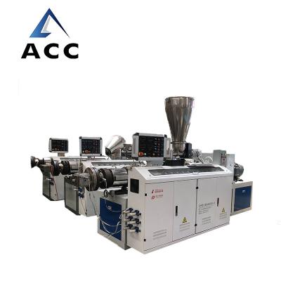 China 380V Conical Twin Screw Extruder Low Noise Stable Customized For PVC WPC Powder for sale