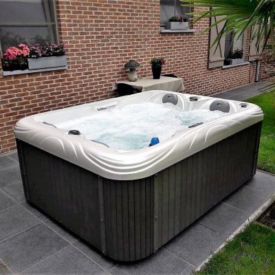China Acrylic Outdoor Whirlpool Massage Hot Tub With Underwater LED Light for sale