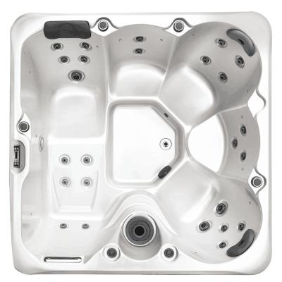 China Luxury Outdoor Hot Tub For 5 Persons With Whirlpool Massage Acrylic Bathtubs With Bluetooth Speaker for sale