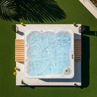 China Acrylic 5 Person Outdoor Swim Spa Pool Garden Relax Massage Whirlpool Hot Tubs for sale