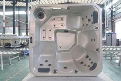 China White 5-Person Acrylic Corner LED Light Hydrotherapy Hot Tub E-371S for sale